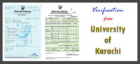 Transcript in official sealed envelope from the University of Karachi
